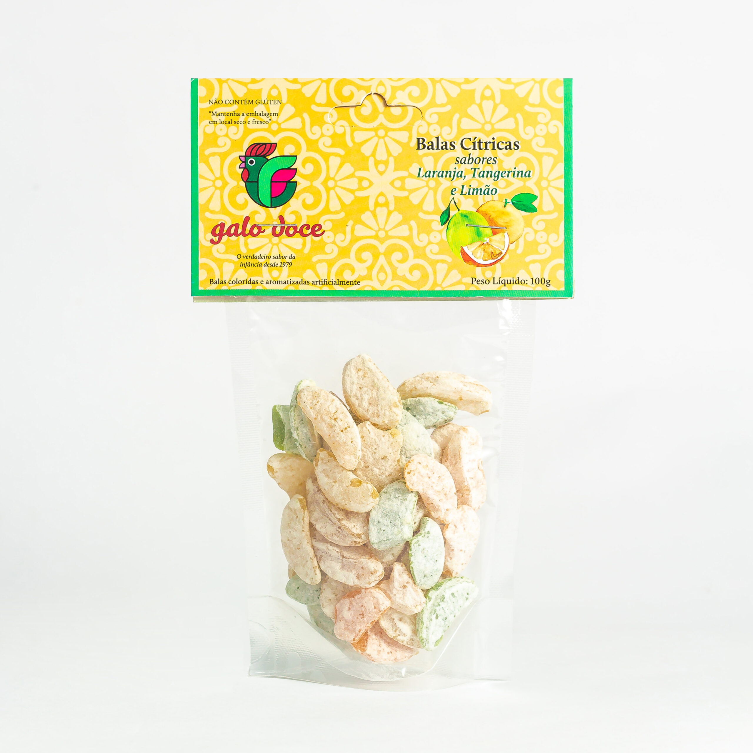 Balas Cítricas 100g – Balas Galo Doce